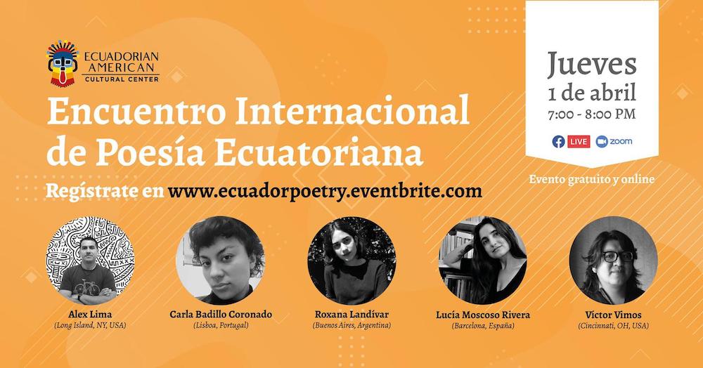 Poesía ecuatoriana en el mundo este jueves 1 abril | Queens Latino