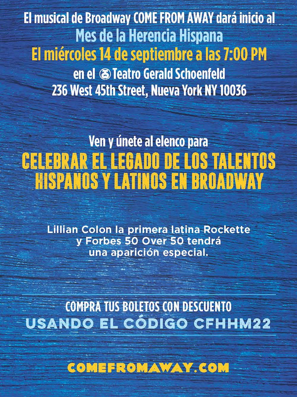 Musical Come From Away celebra el Mes de la Herencia Hispana | Queens ...